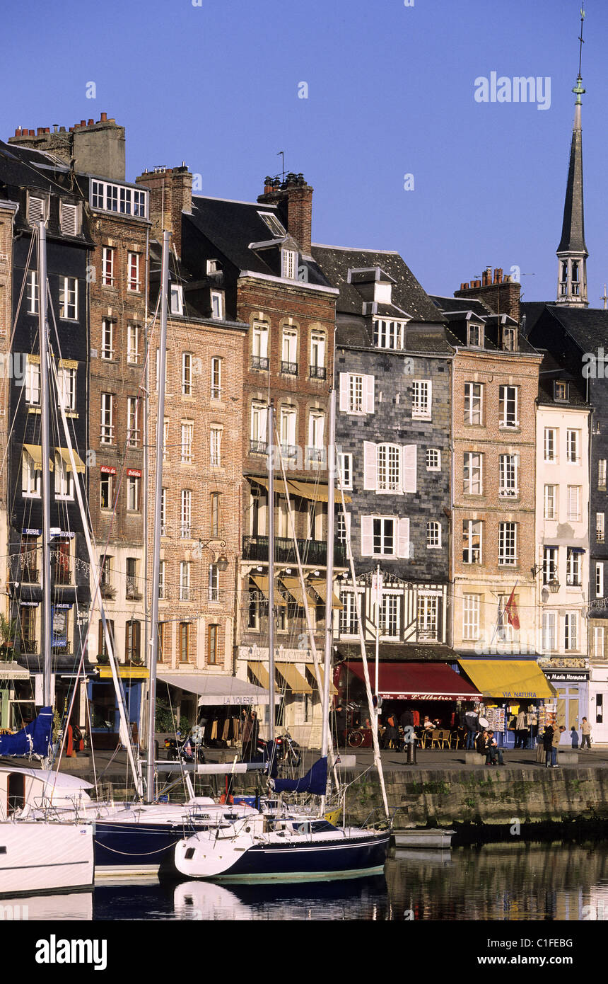 France, Calvados, small harbour of Honfleur Stock Photo - Alamy
