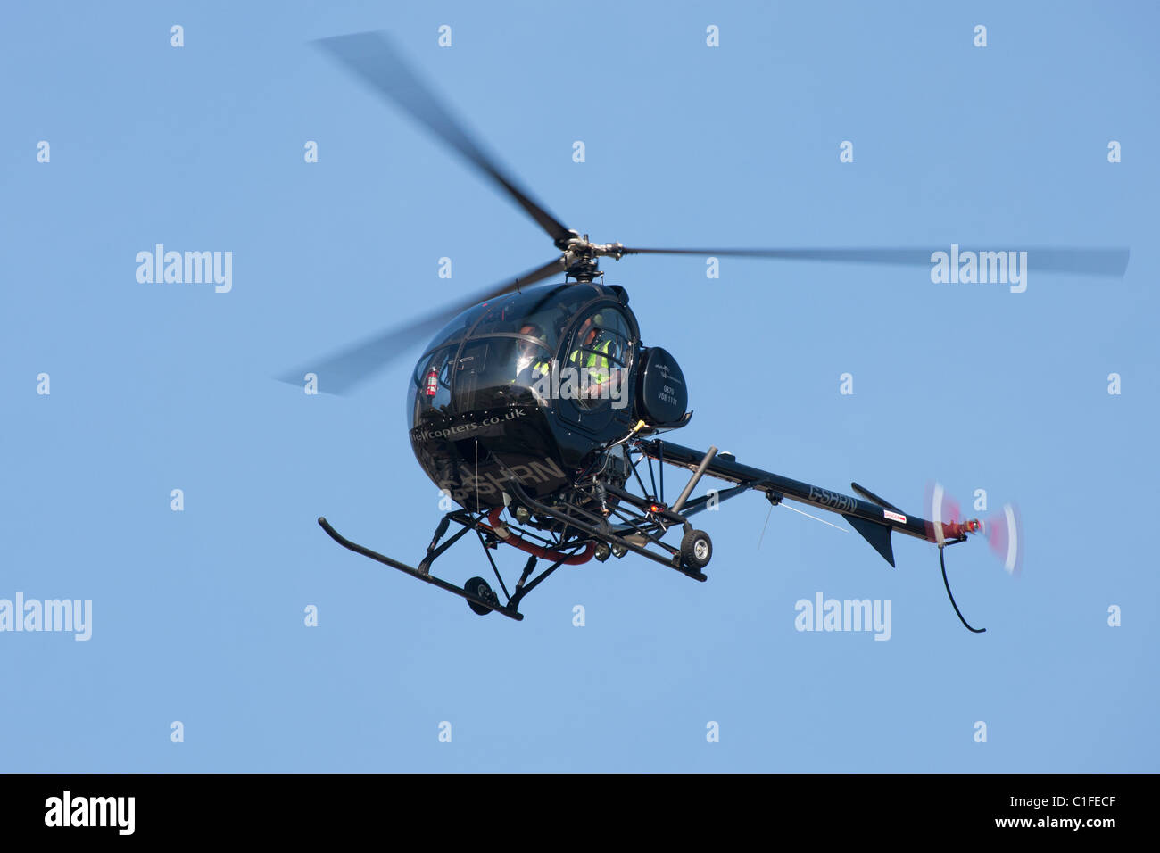 Schweizer 269C-1 300 GSHRN in flight at Sandtoft Airfield Stock Photo ...