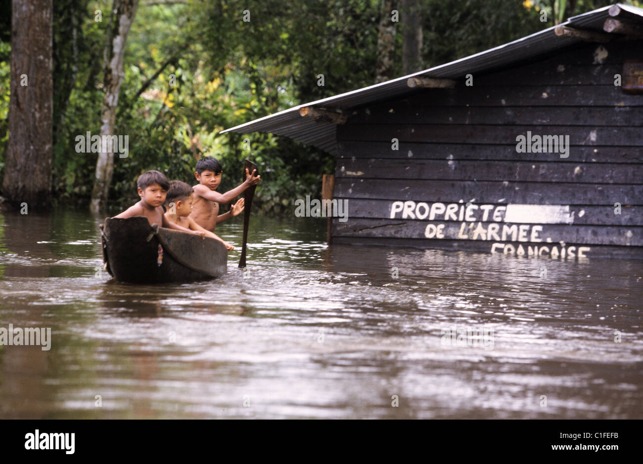 France, French Guiana (overseas department), Oyampi Indians Stock Photo ...