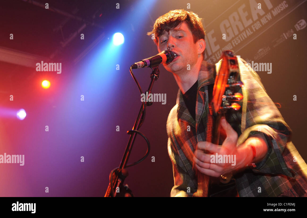 Charlie Waller of The Rumble Strips perform live on stage 2009 Great ...