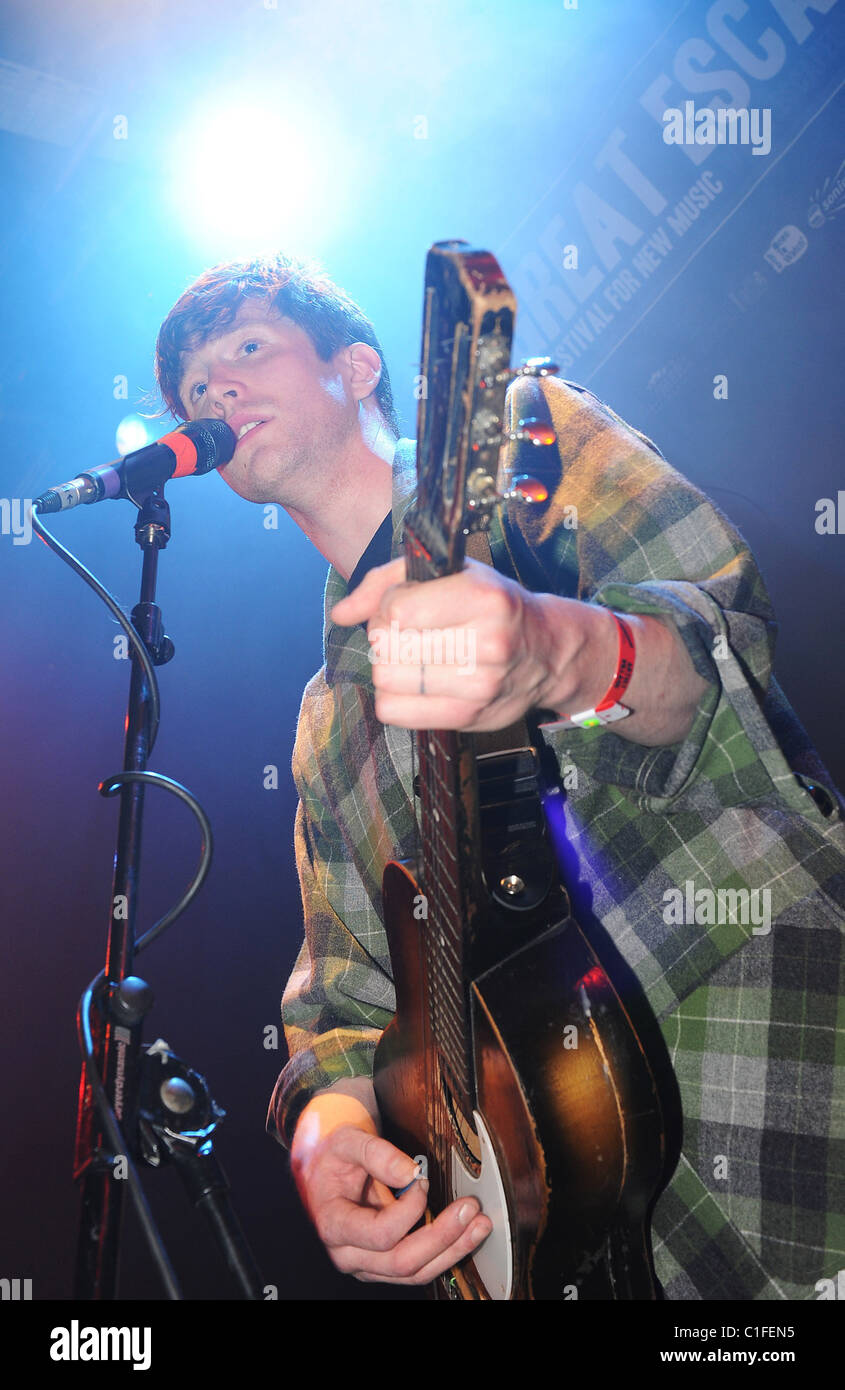 Charlie Waller of The Rumble Strips perform live on stage 2009 Great ...