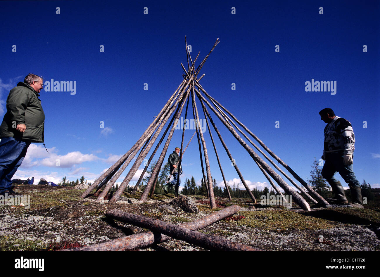 Canada, Quebec Province, George river (north of Quebec), Indian hunting ...