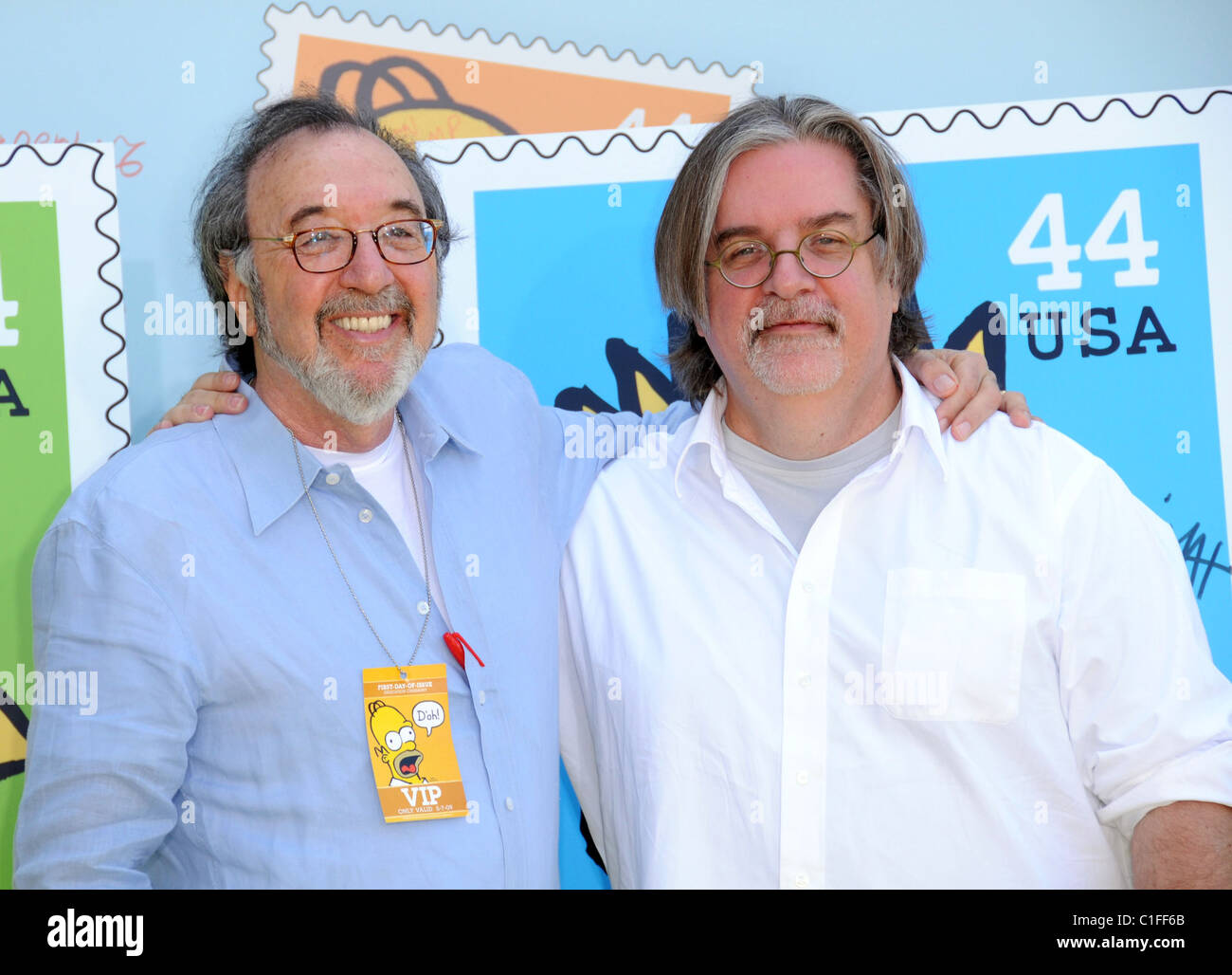 James L. Brooks and Matt Groening Stamps of Simpsons characters are ...