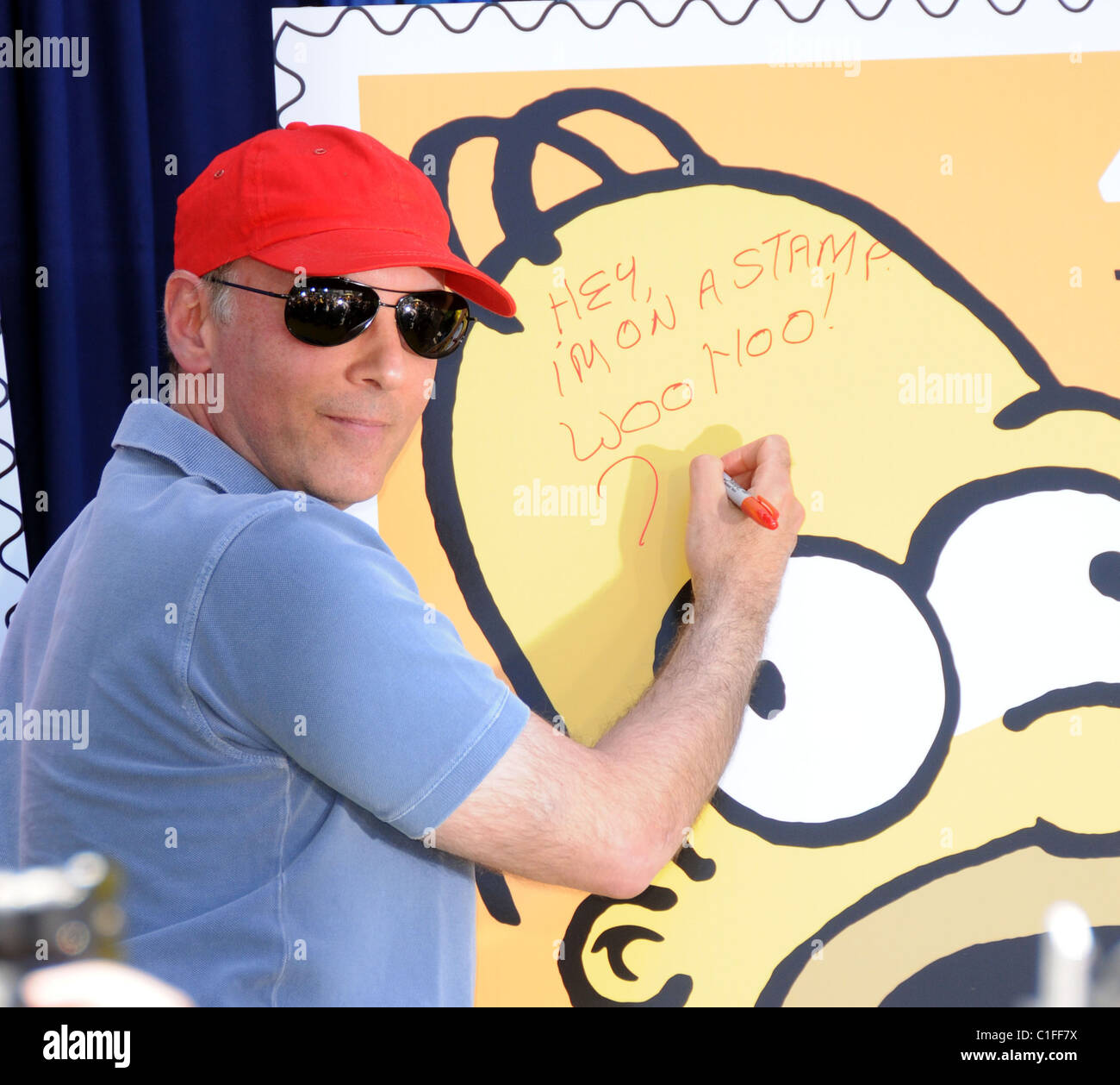Dan Castellaneta Stamps of Simpsons characters are unveiled at the Fox ...