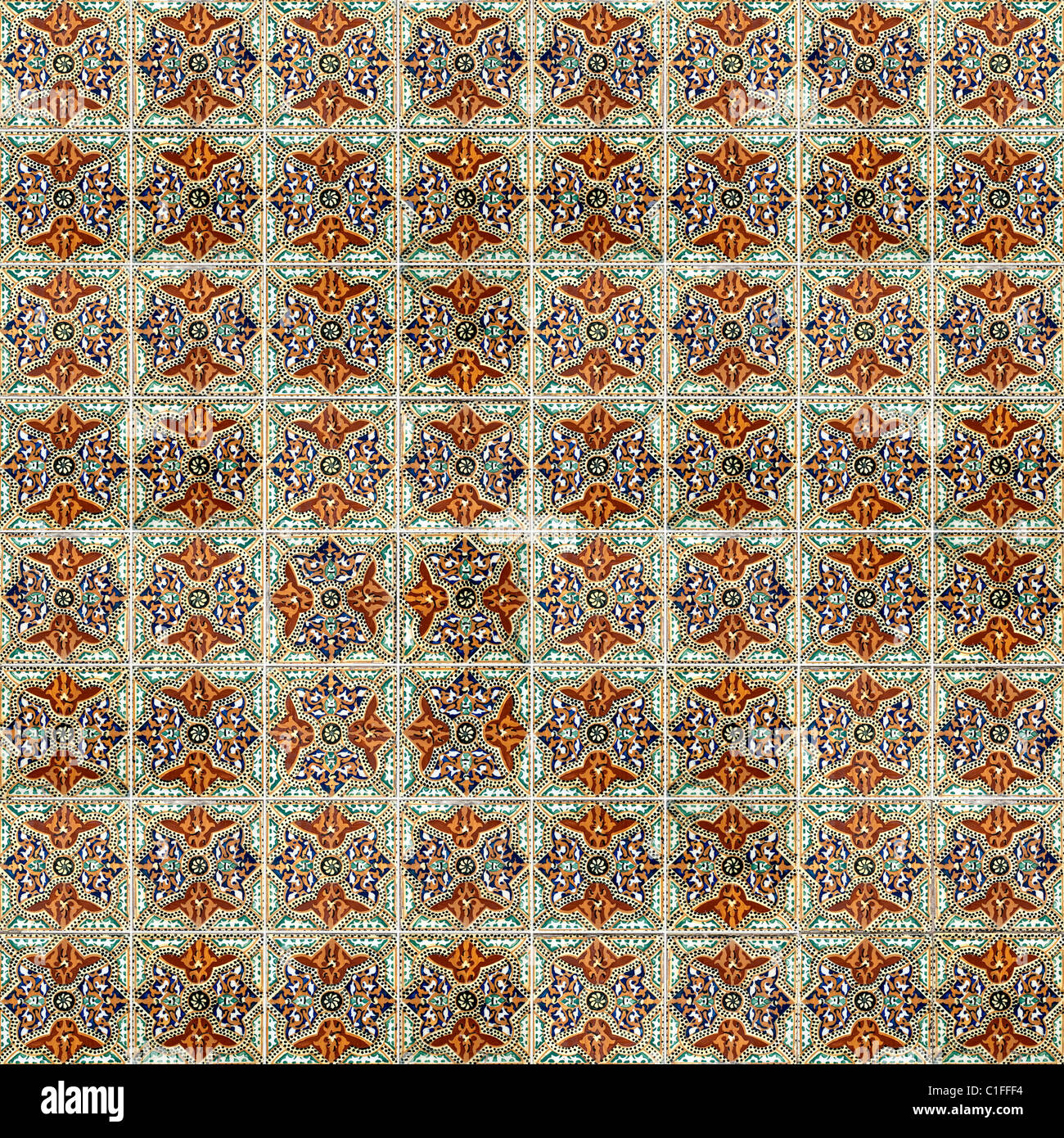 Seamless tile pattern of ancient ceramic tiles Stock Photo - Alamy