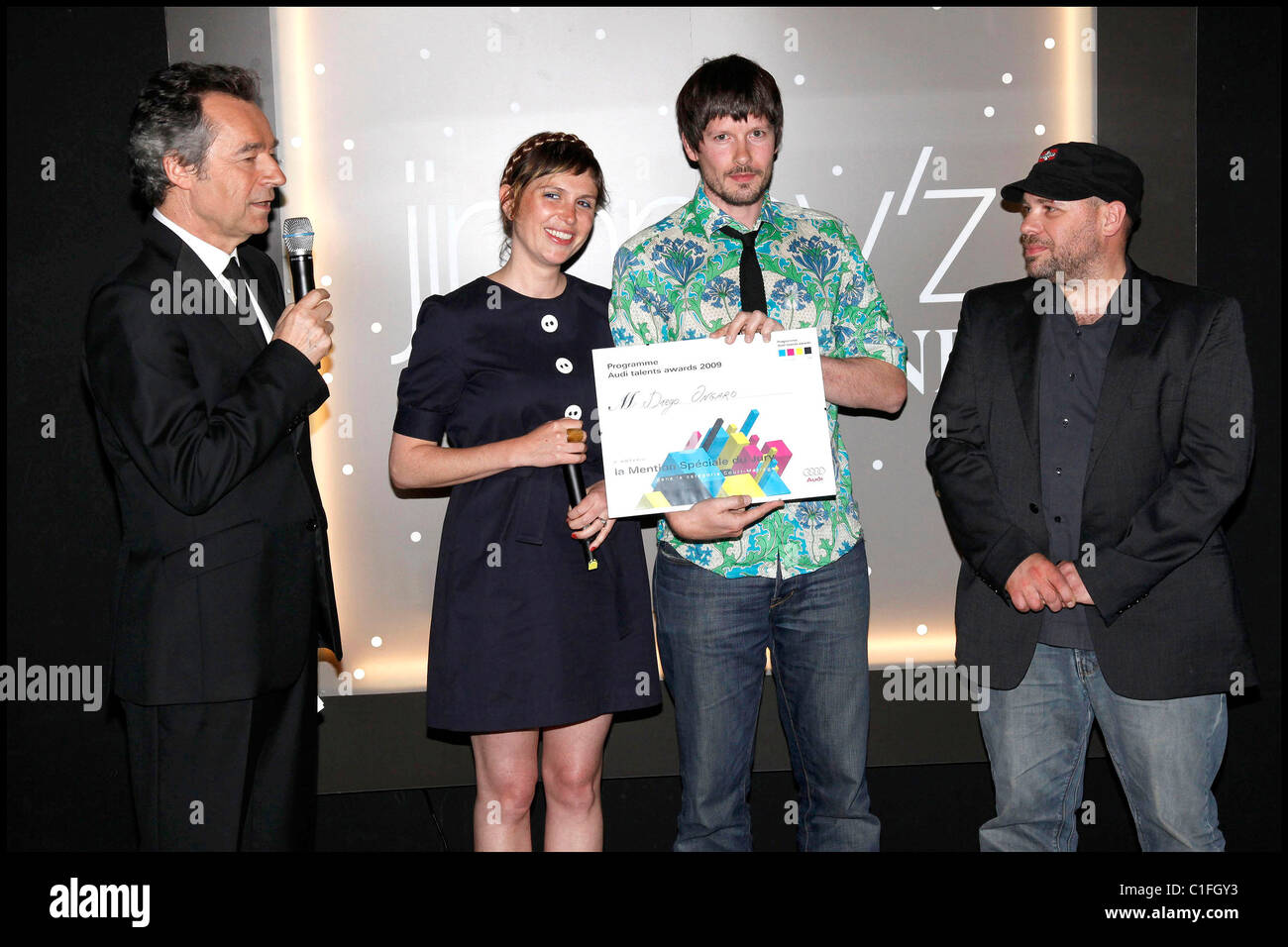 Michel Denisot, Diego Ongaro and his wife (receiving a special Mention ...