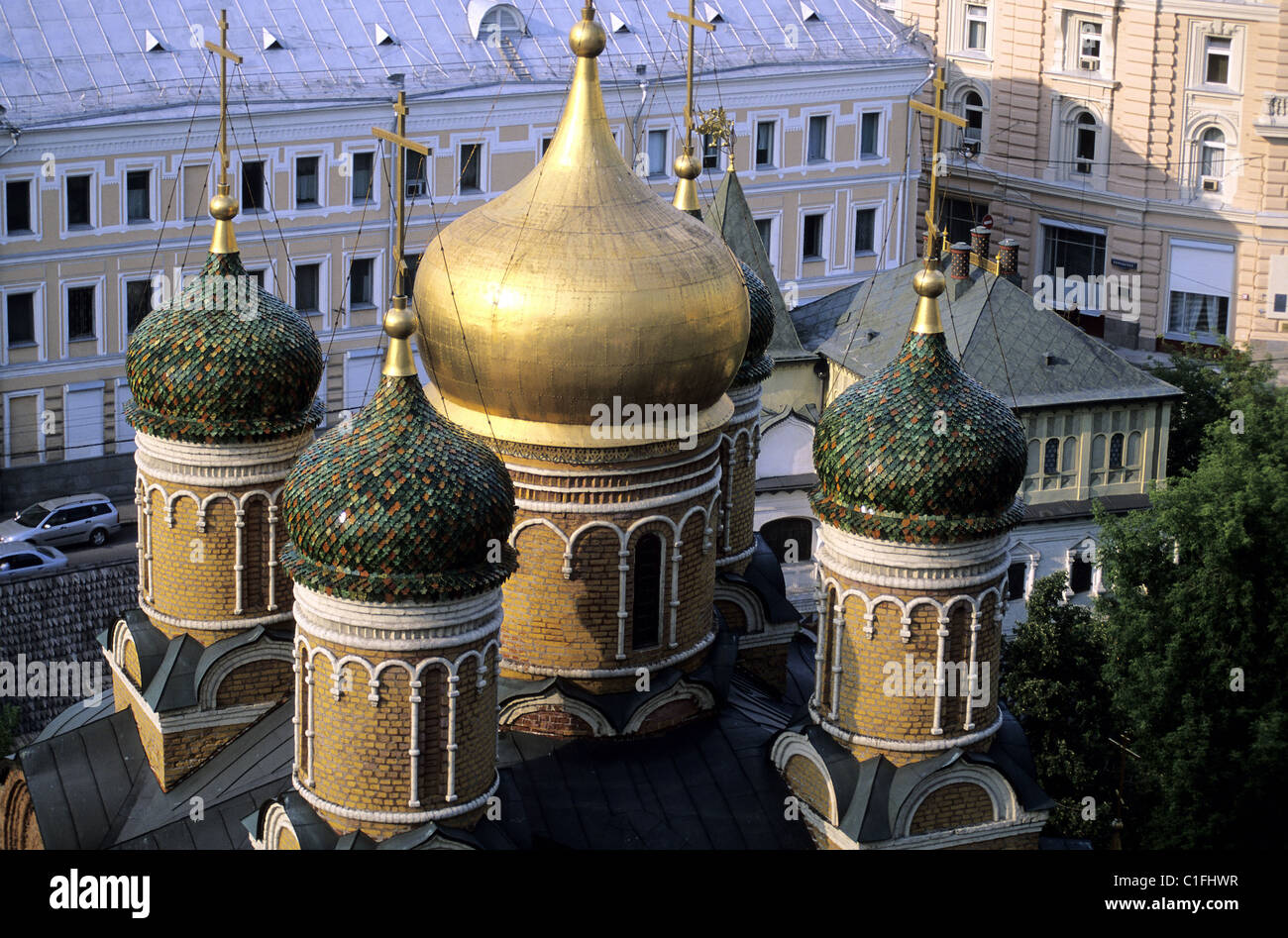 Russia, Moscow, Kitai Gorod quarter, Our Lady of the Sign Monastery ...