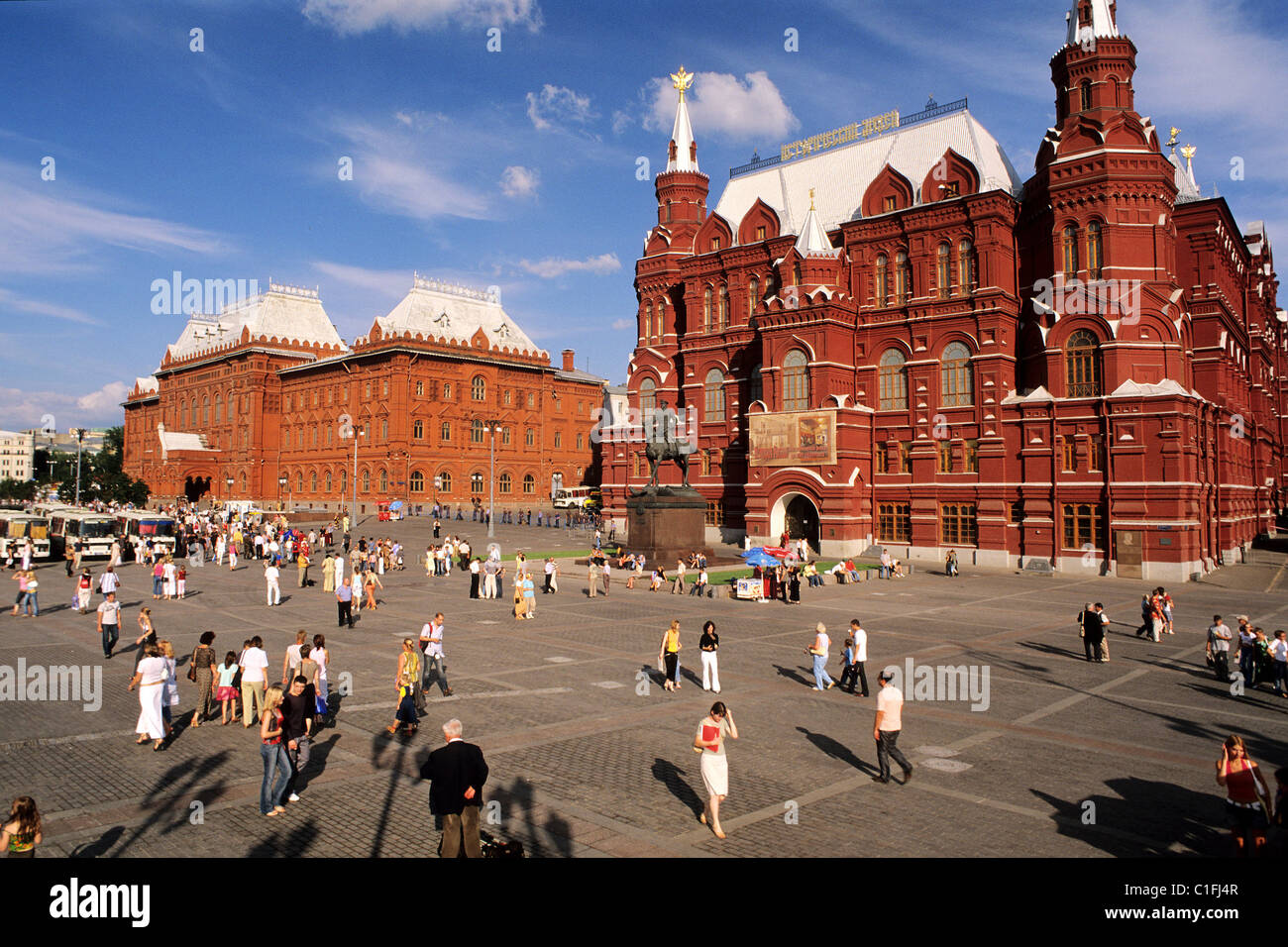 Russia, Moscow, archeological museum and Lenin museum on Manezhnaya ...