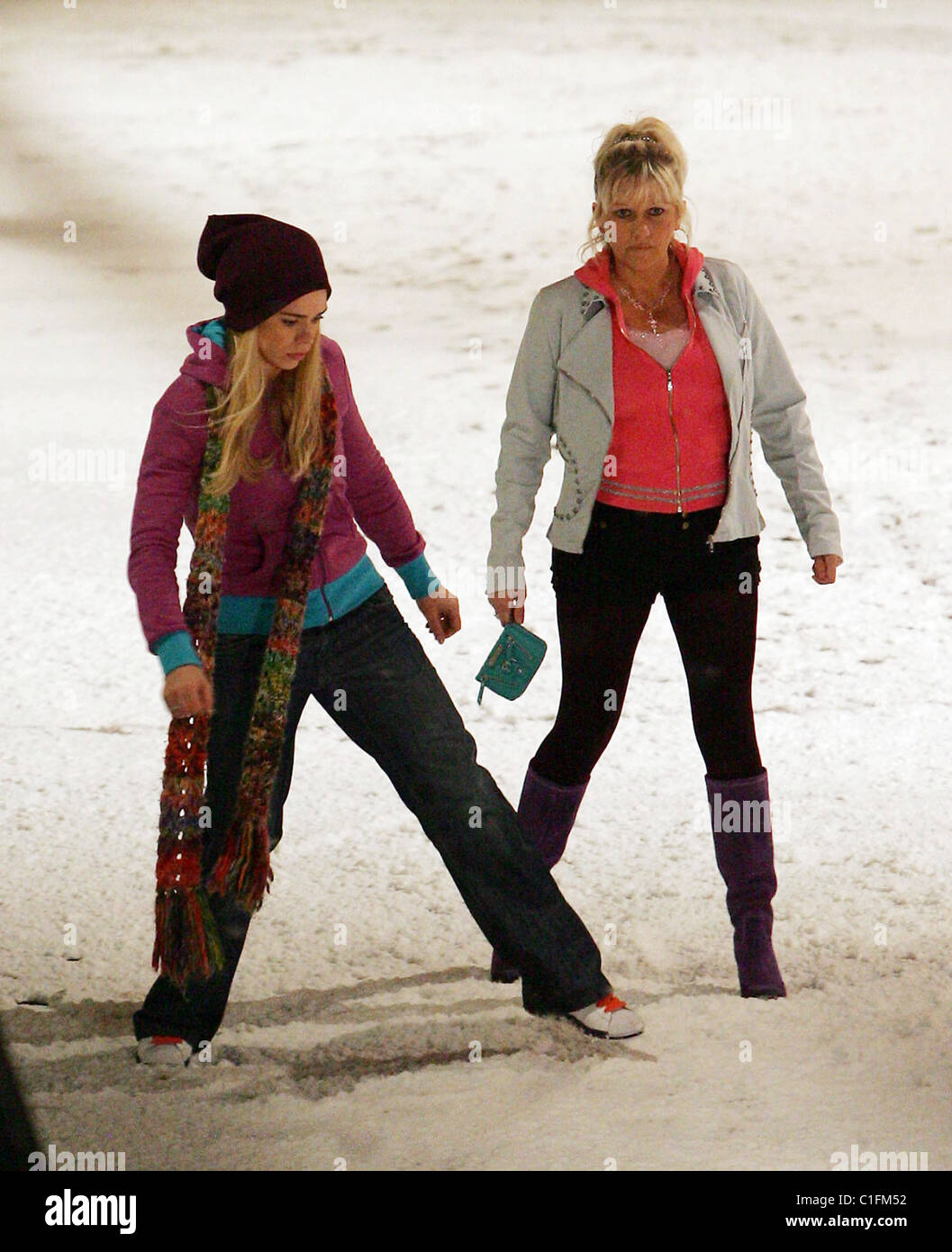 Billie Piper who plays Rose Tyler and Camille Coduri who plays her ...