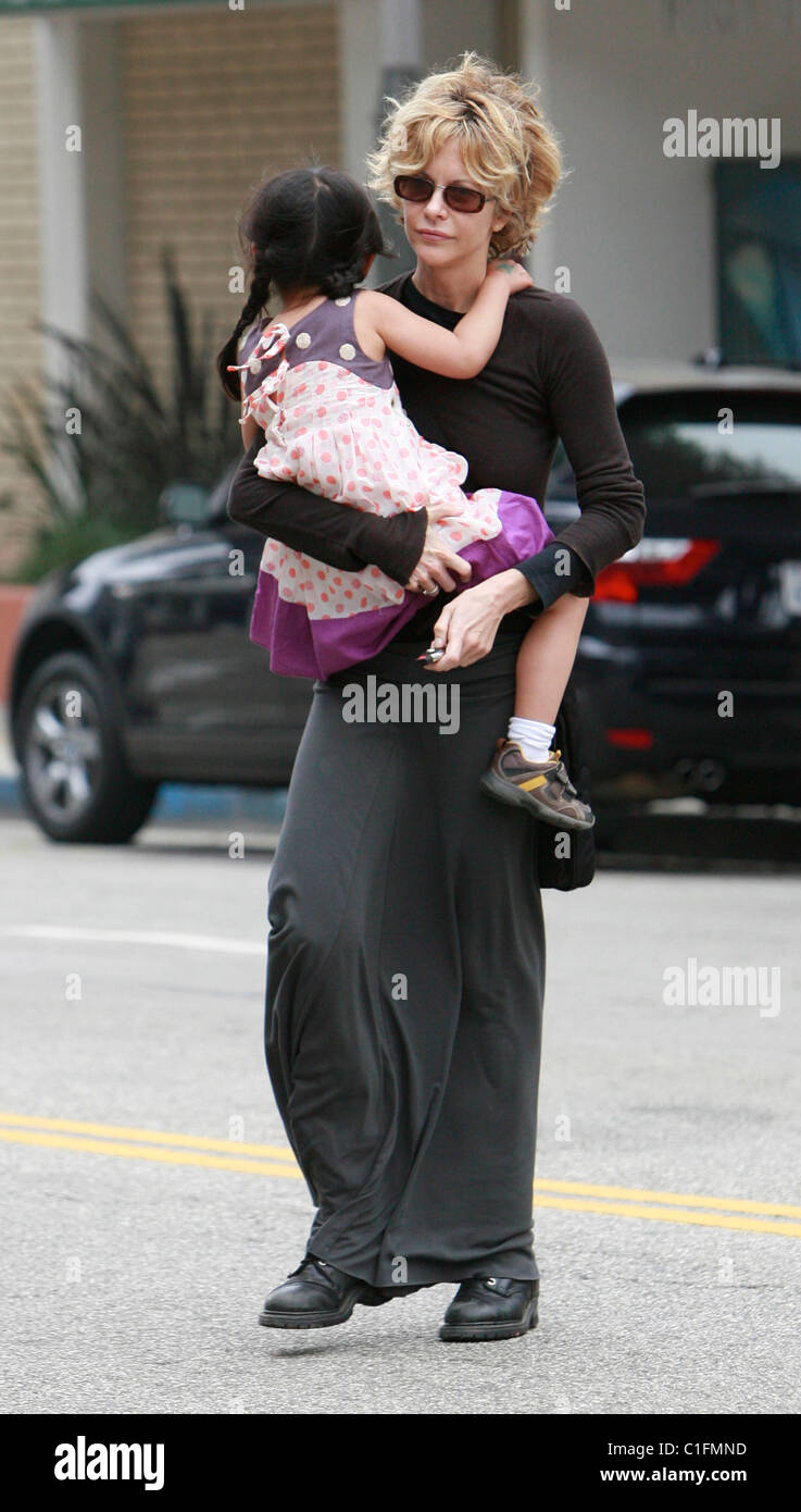 Meg Ryan and her daughter Daisy leaving a school party. Los Angeles ...