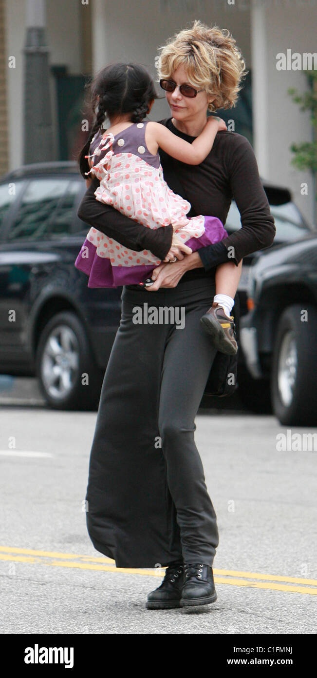 Meg Ryan and her daughter Daisy leaving a school party. Los Angeles ...