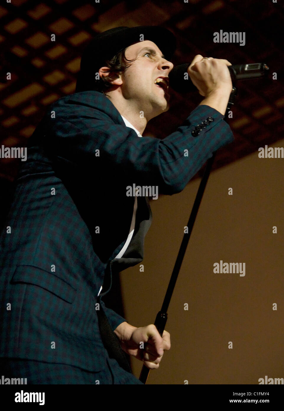 Paul Smith of Maximo Park performing live on stage at Liverpool ...