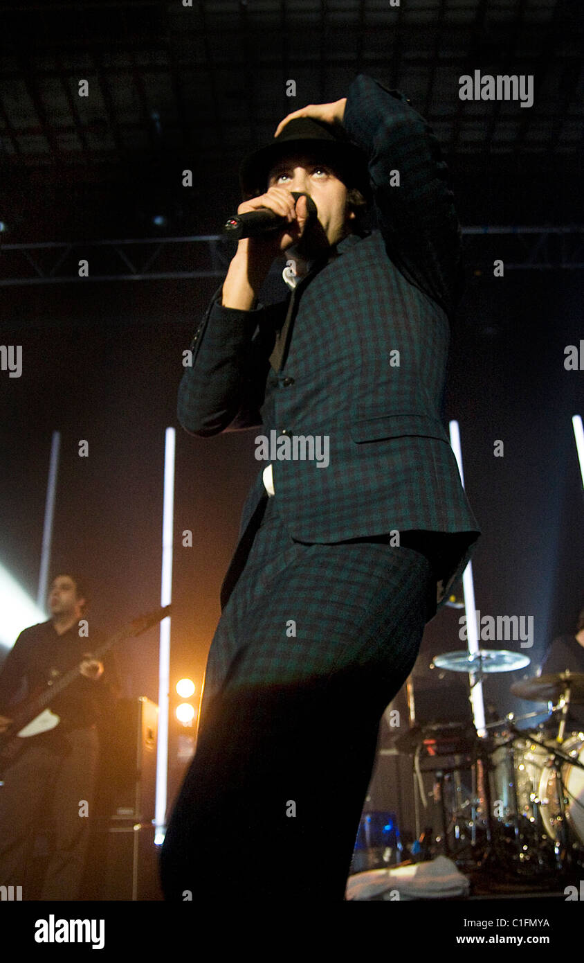 Paul Smith of Maximo Park performing live on stage at Liverpool ...