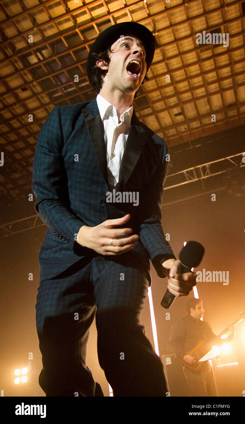 Paul Smith of Maximo Park performing live on stage at Liverpool ...