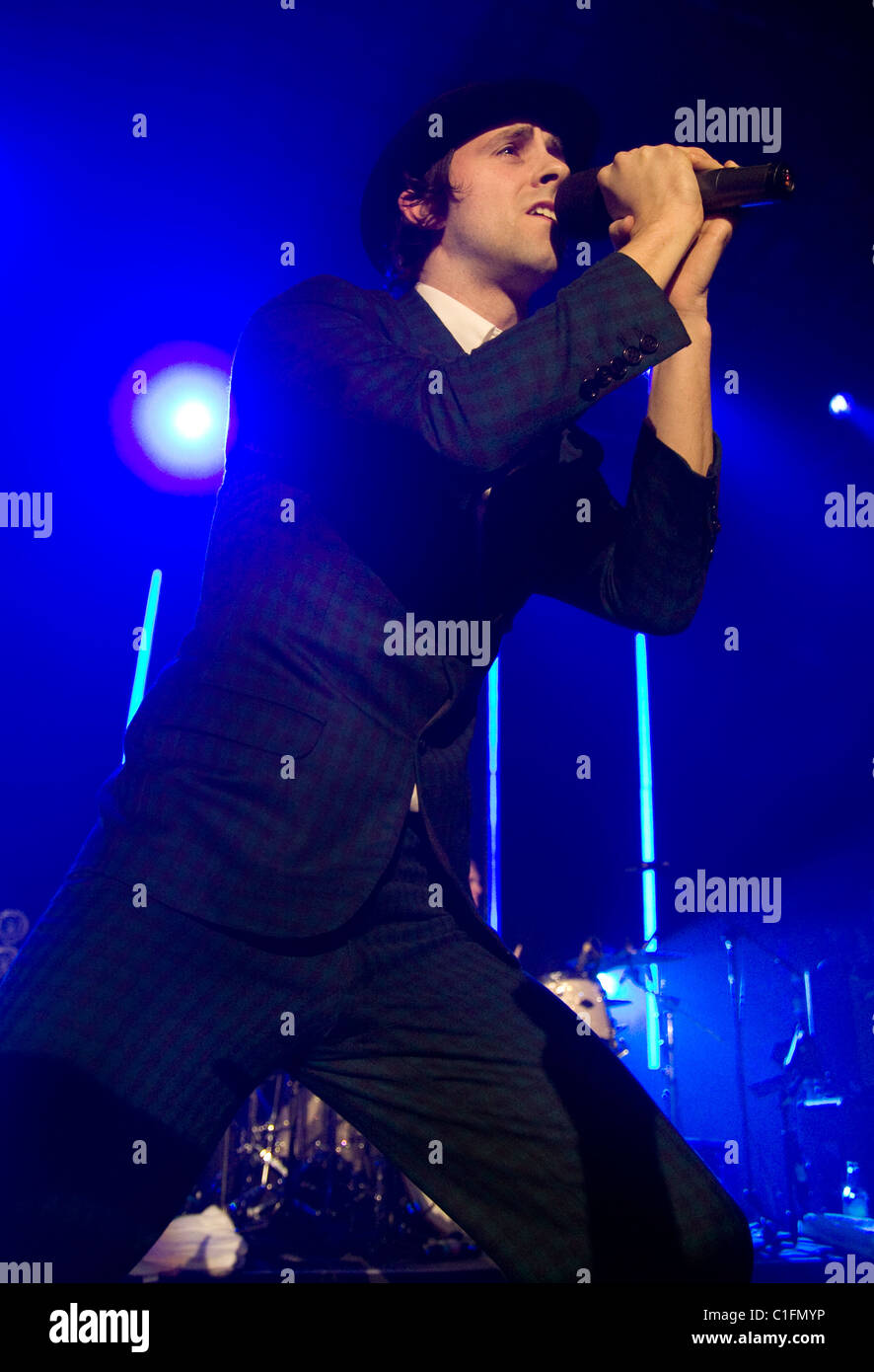 Paul Smith of Maximo Park performing live on stage at Liverpool ...