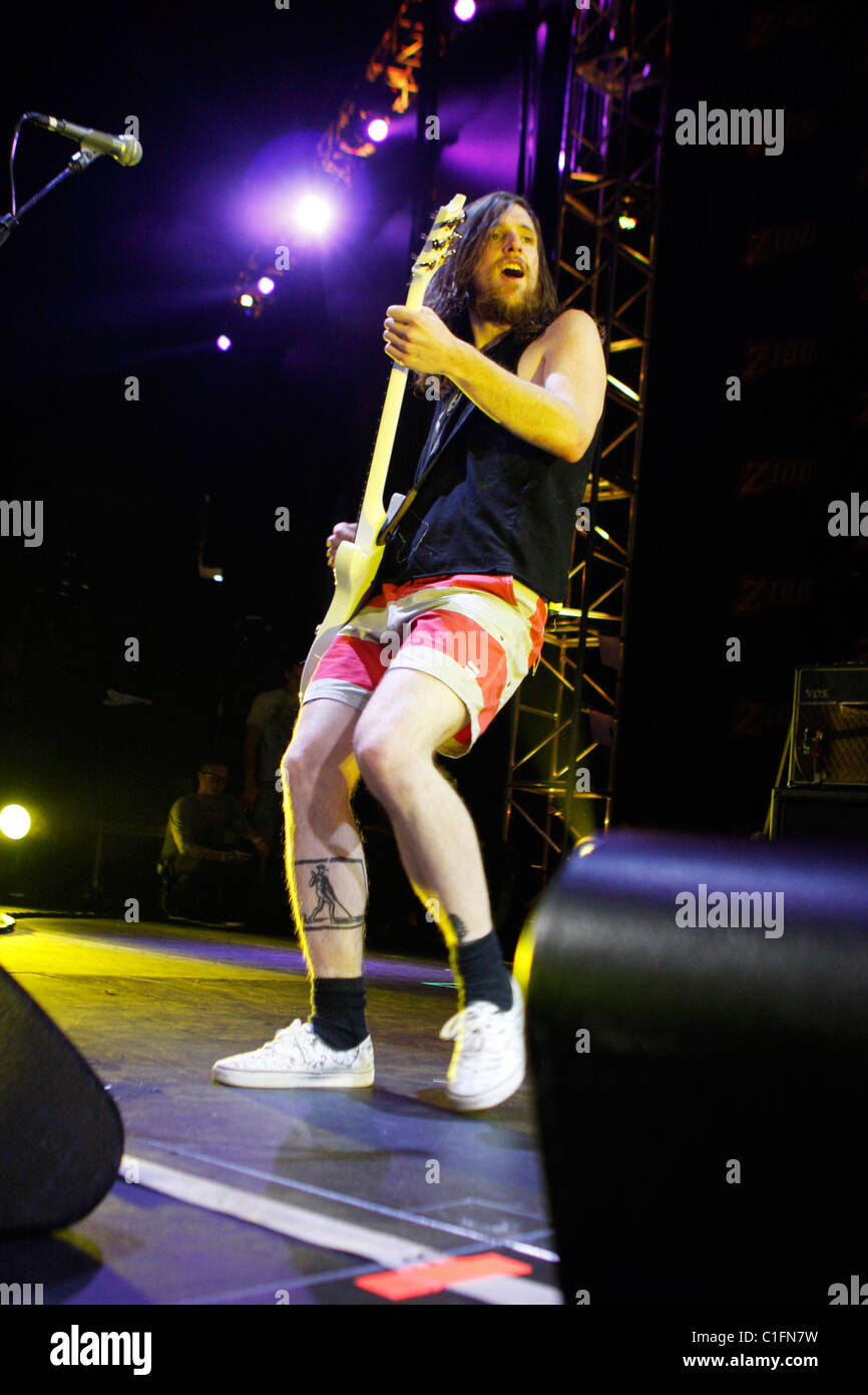 Chris Gaylor of The All-American Rejects performing live at the Z-100's ...