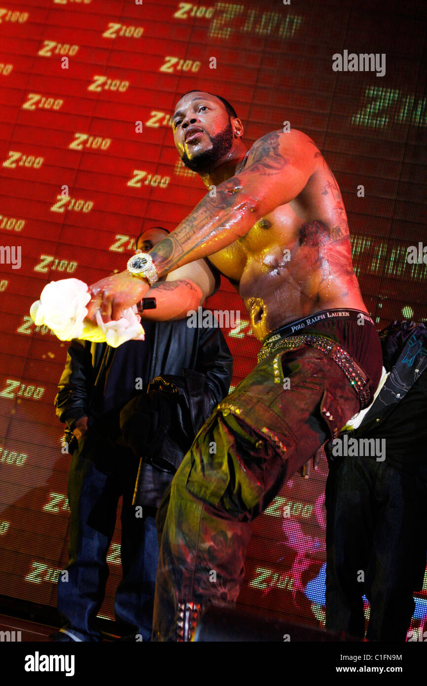 Flo Rida performing live at the Z-100's Zootopia 2009 concert at the ...