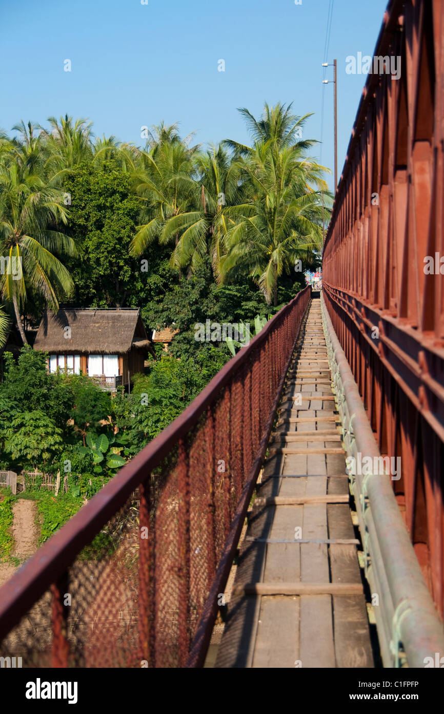 french bridge in Luang Prabang Laos Stock Photo - Alamy