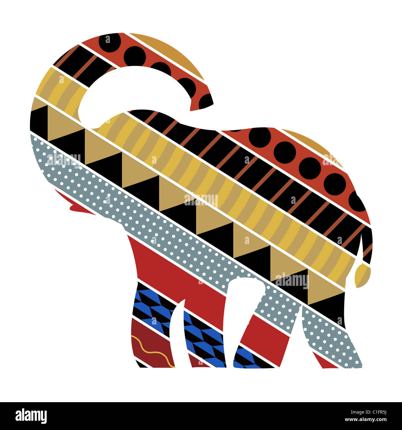 Elephant tribal art Cut Out Stock Images & Pictures - Alamy