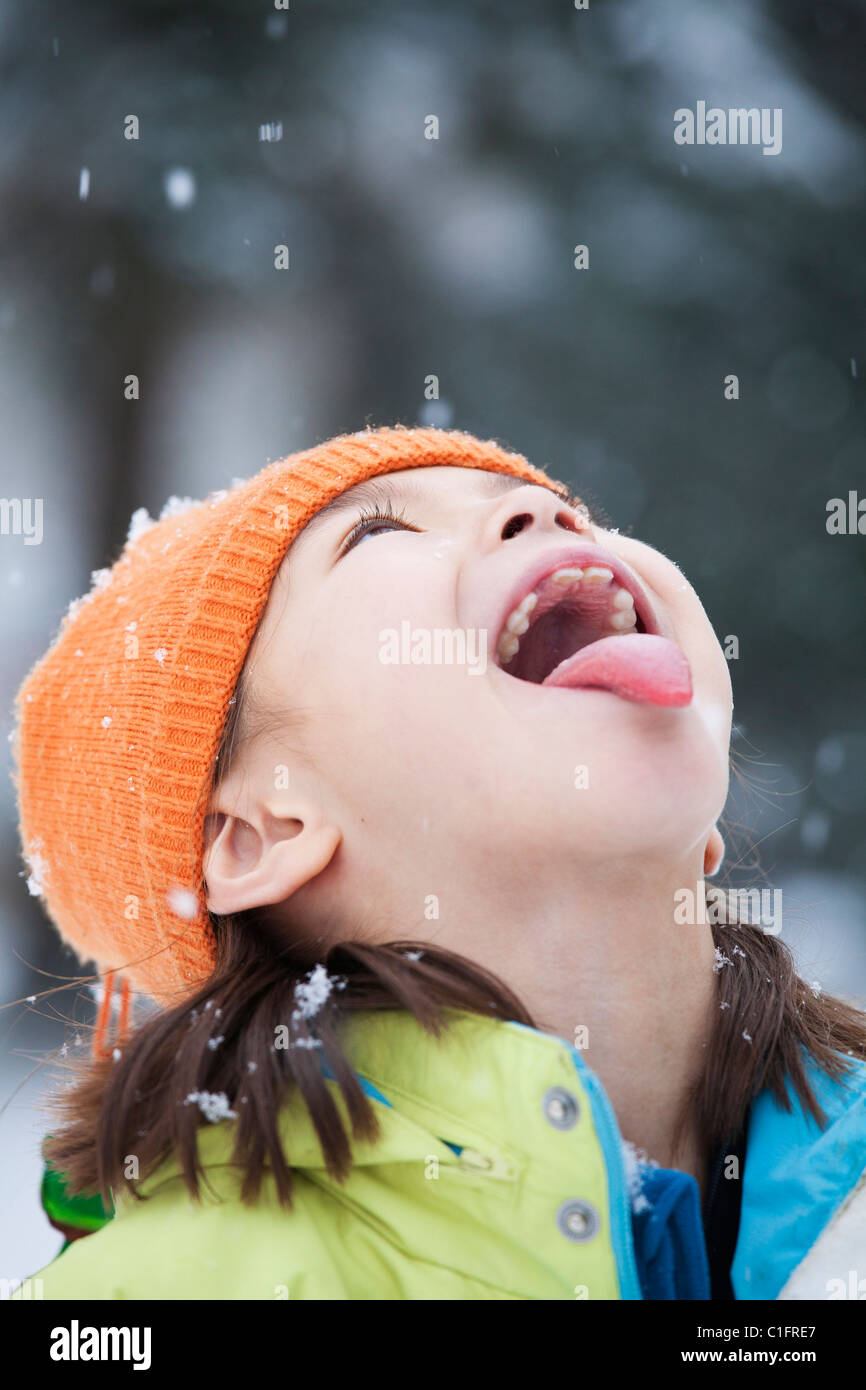 Asian girl sticking out tongue hi-res stock photography and images - Alamy