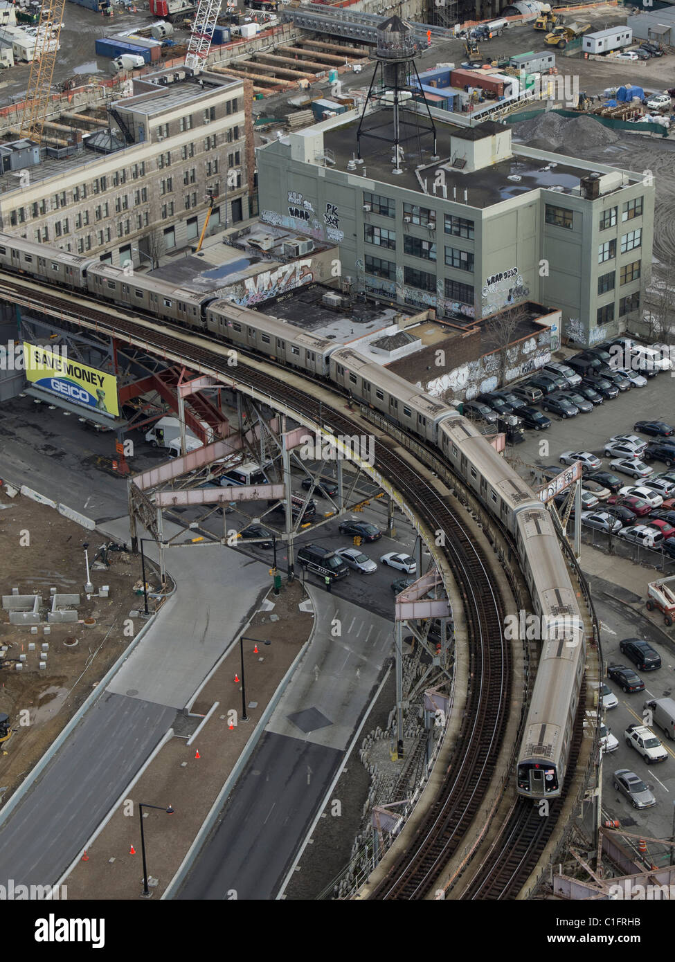 NYC MTA train track Stock Photo - Alamy