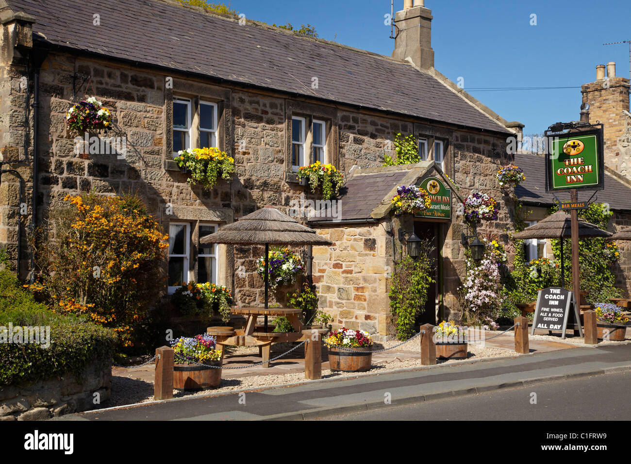 The Coach Inn, Lesbury, Northumberland, England, United Kingdom Stock ...