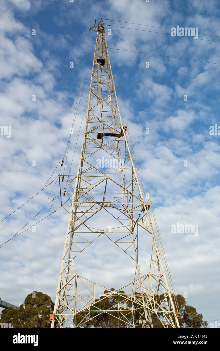 Electricity pylon top view hi-res stock photography and images - Alamy
