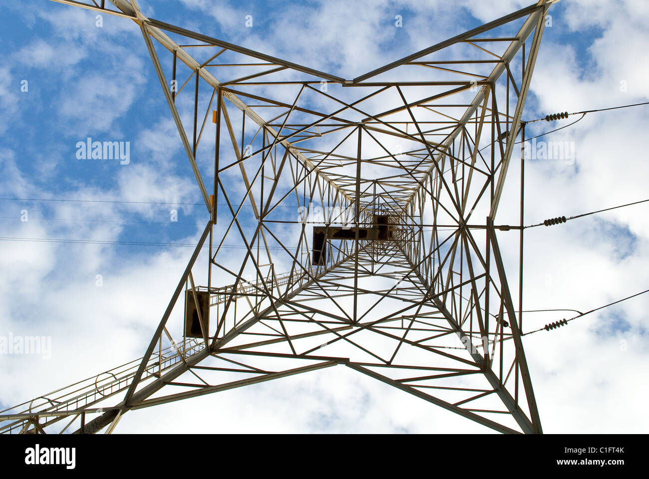 Electricity pylon top view hi-res stock photography and images - Alamy