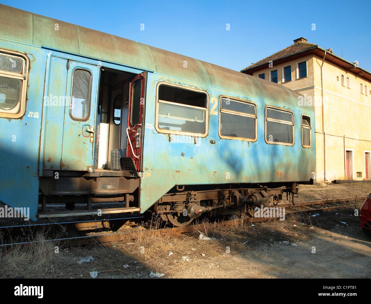 Old train, parked in Eastern Europe Stock Photo - Alamy