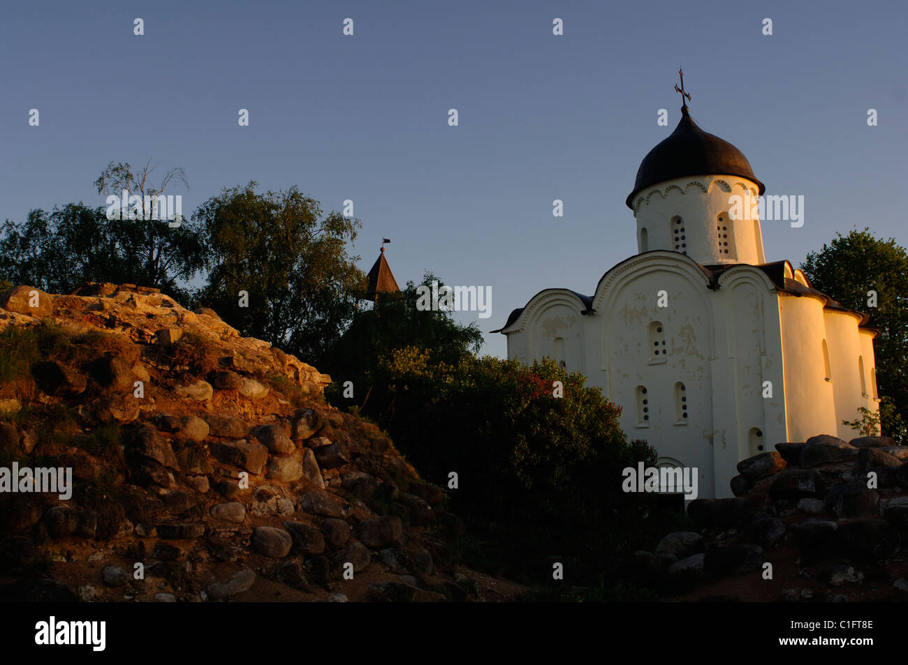 Russia. Old Ladoga. St. George's Church in the Ladoga Fortress Stock ...