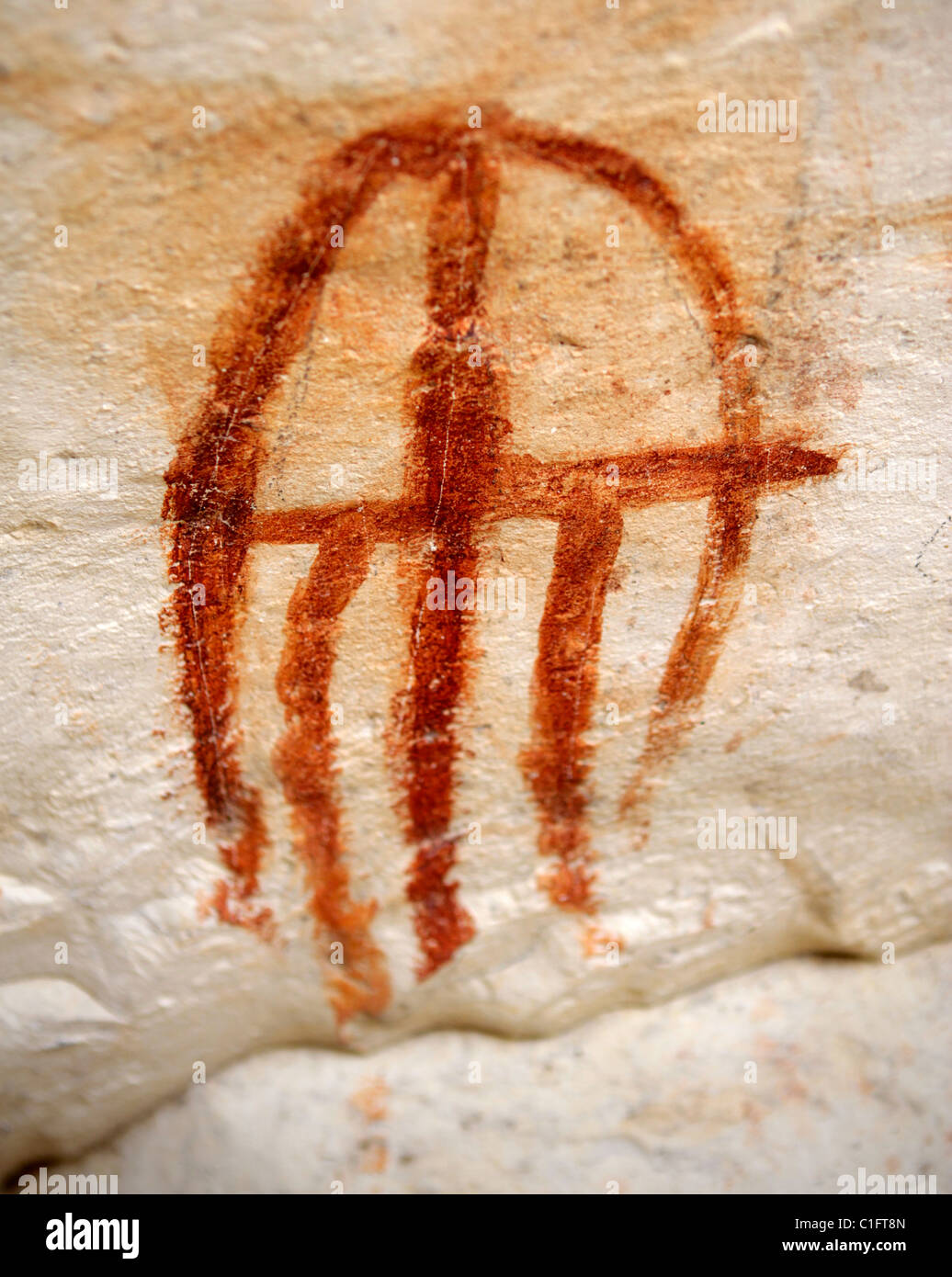 Native American paintings on rocks in West Texas Stock Photo - Alamy