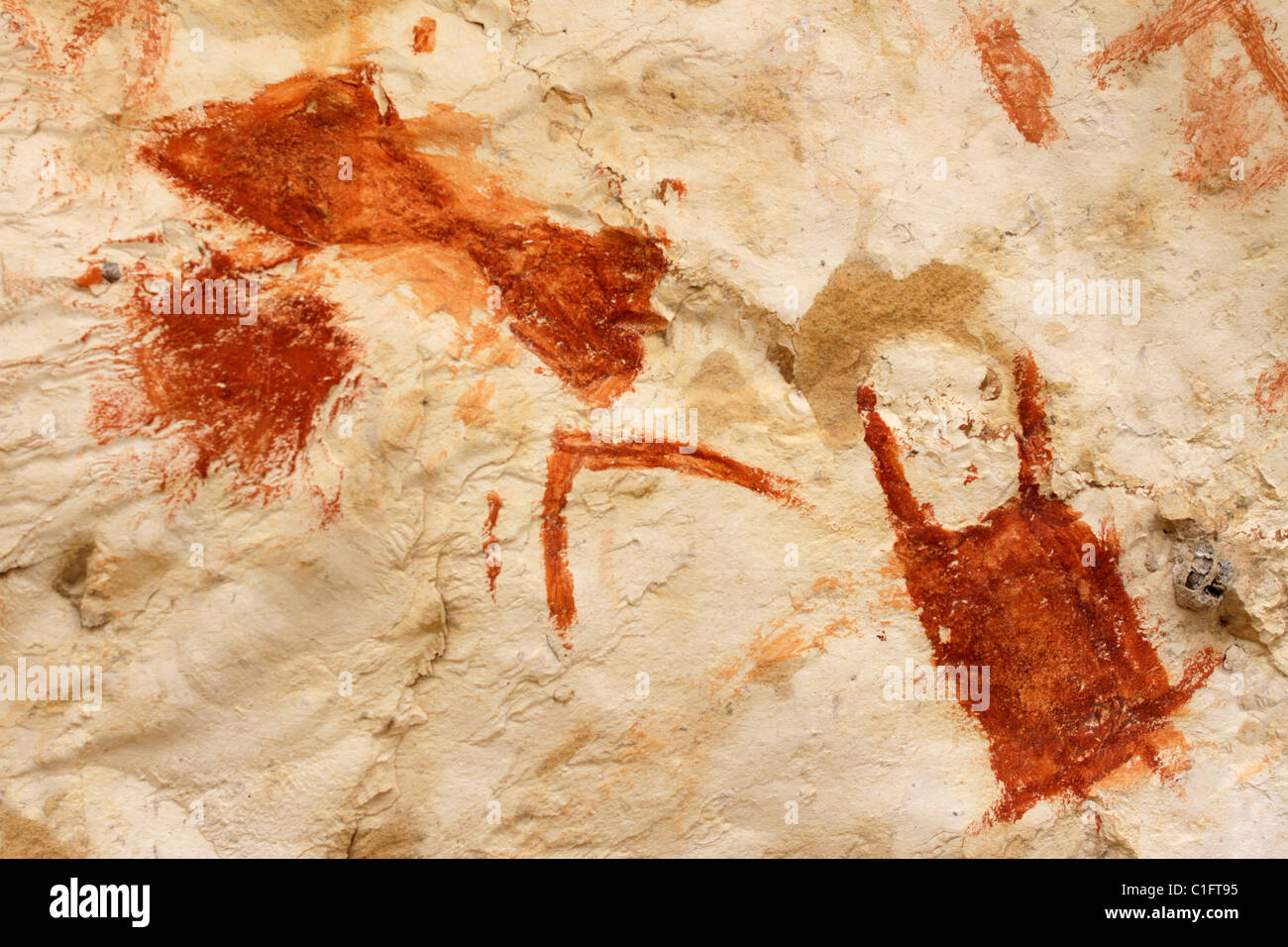 Native American paintings on rocks in West Texas Stock Photo - Alamy