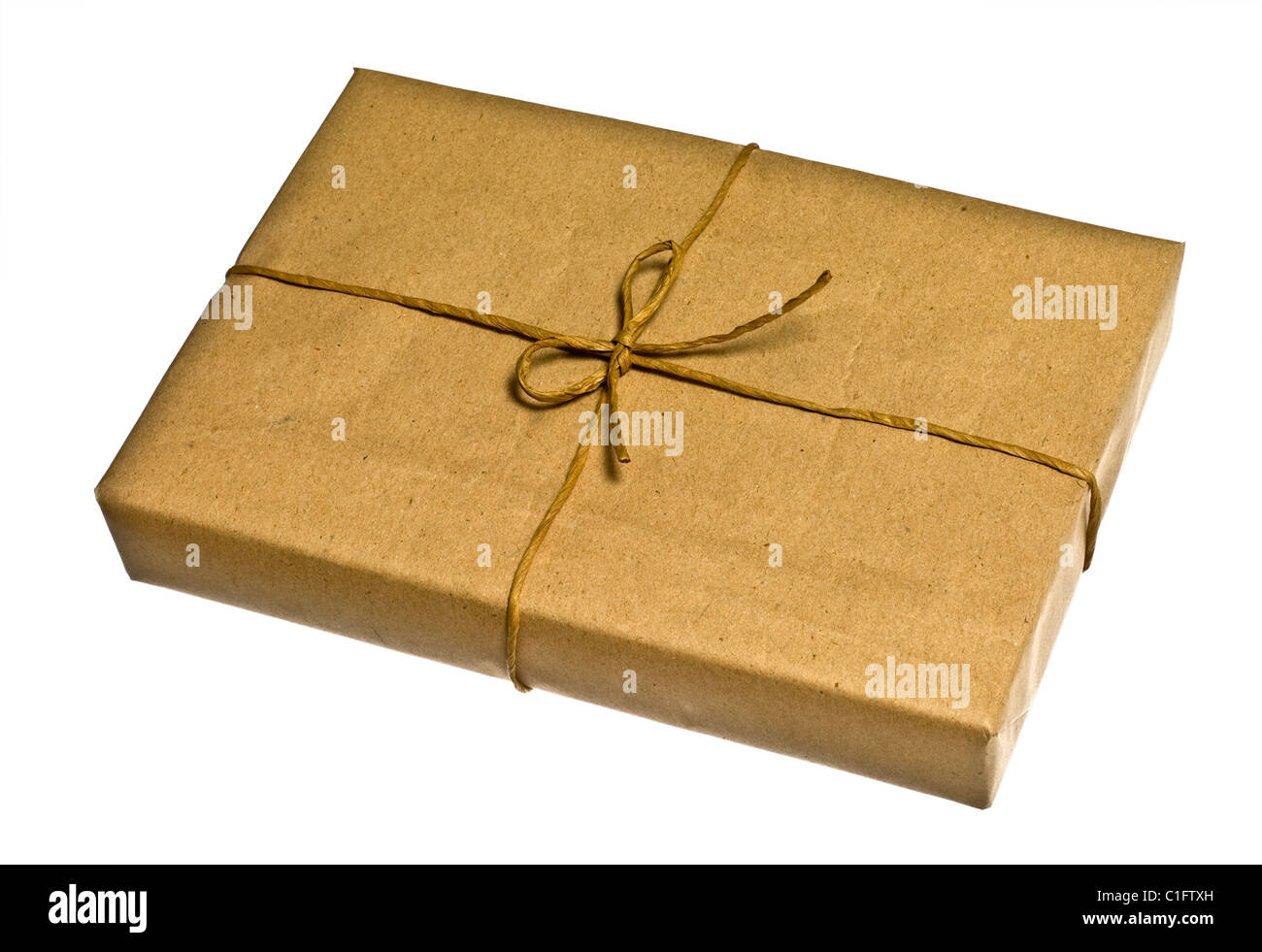 Courier parcel on white hi-res stock photography and images - Alamy