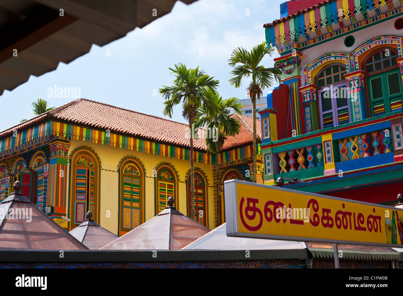 Colourful heritage buildings in Little India Singapore Stock Photo - Alamy