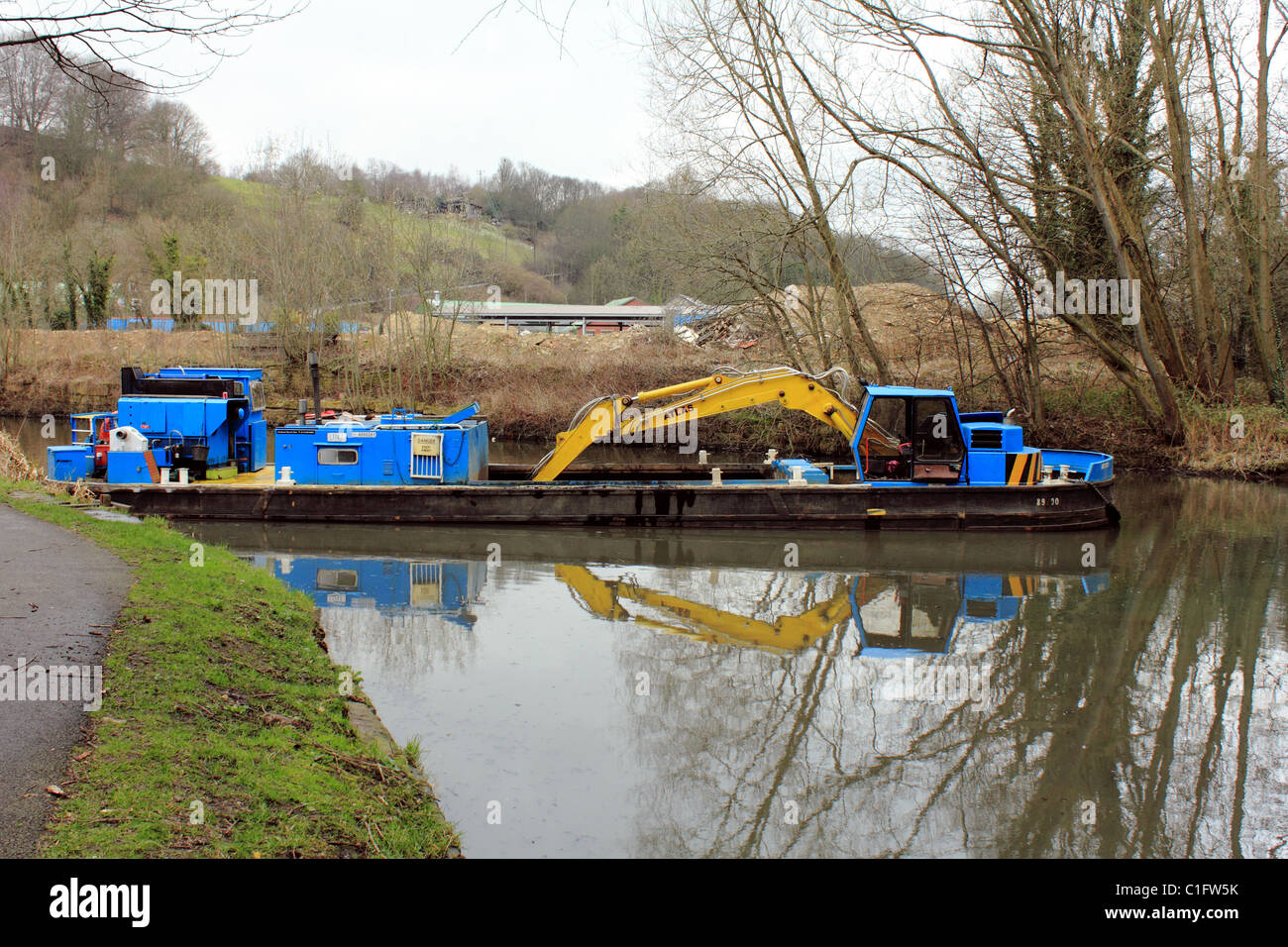 British Waterways Canal Dredger Stock Photo - Alamy