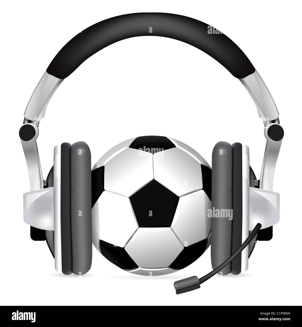 Commentator headphone hi-res stock photography and images - Alamy