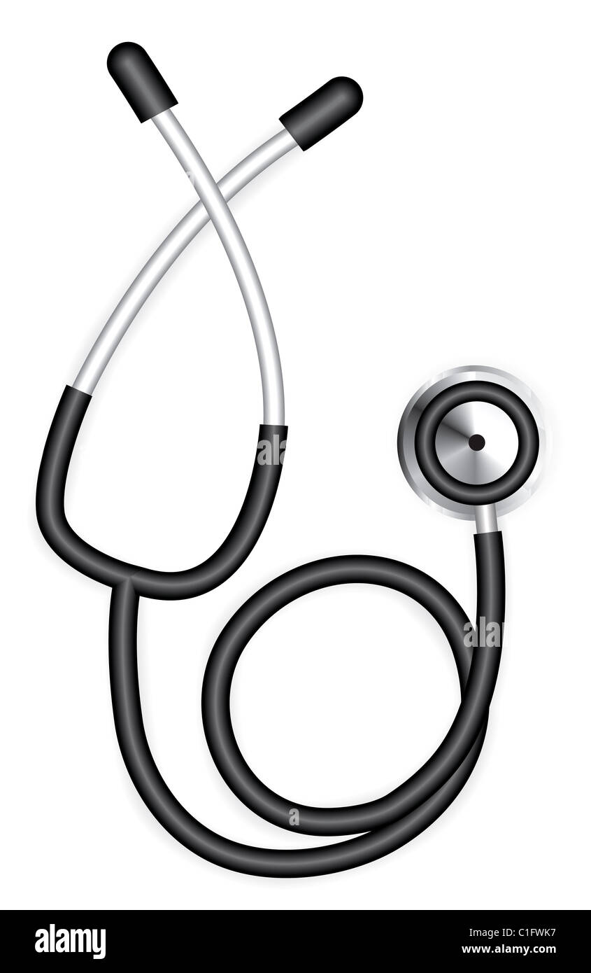 Beautiful realistic vector stethoscope isolated on white background ...