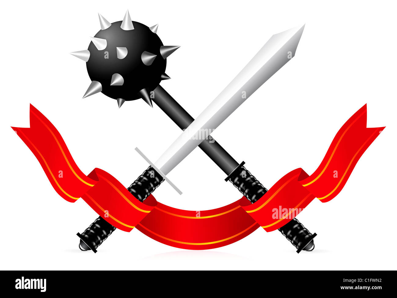 Medieval mace sword Cut Out Stock Images & Pictures - Alamy