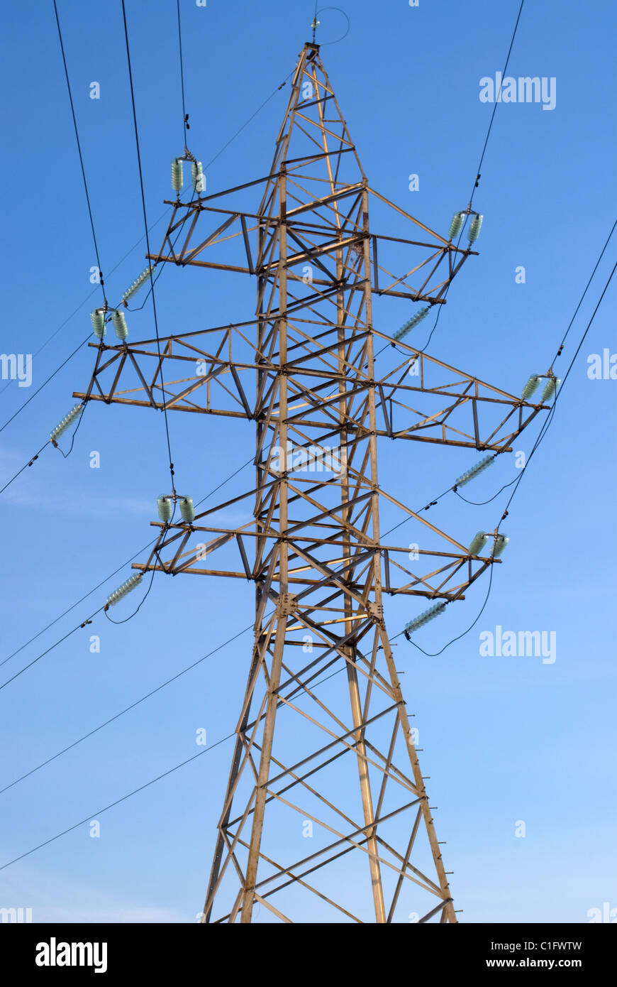 high voltage electric pillar Stock Photo - Alamy