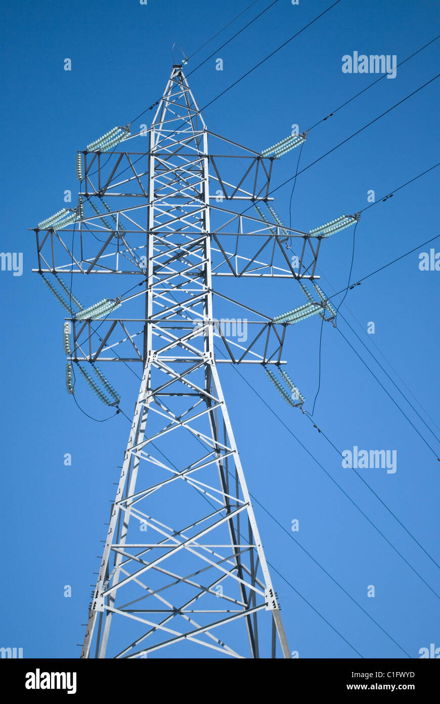high voltage electric pillar Stock Photo - Alamy