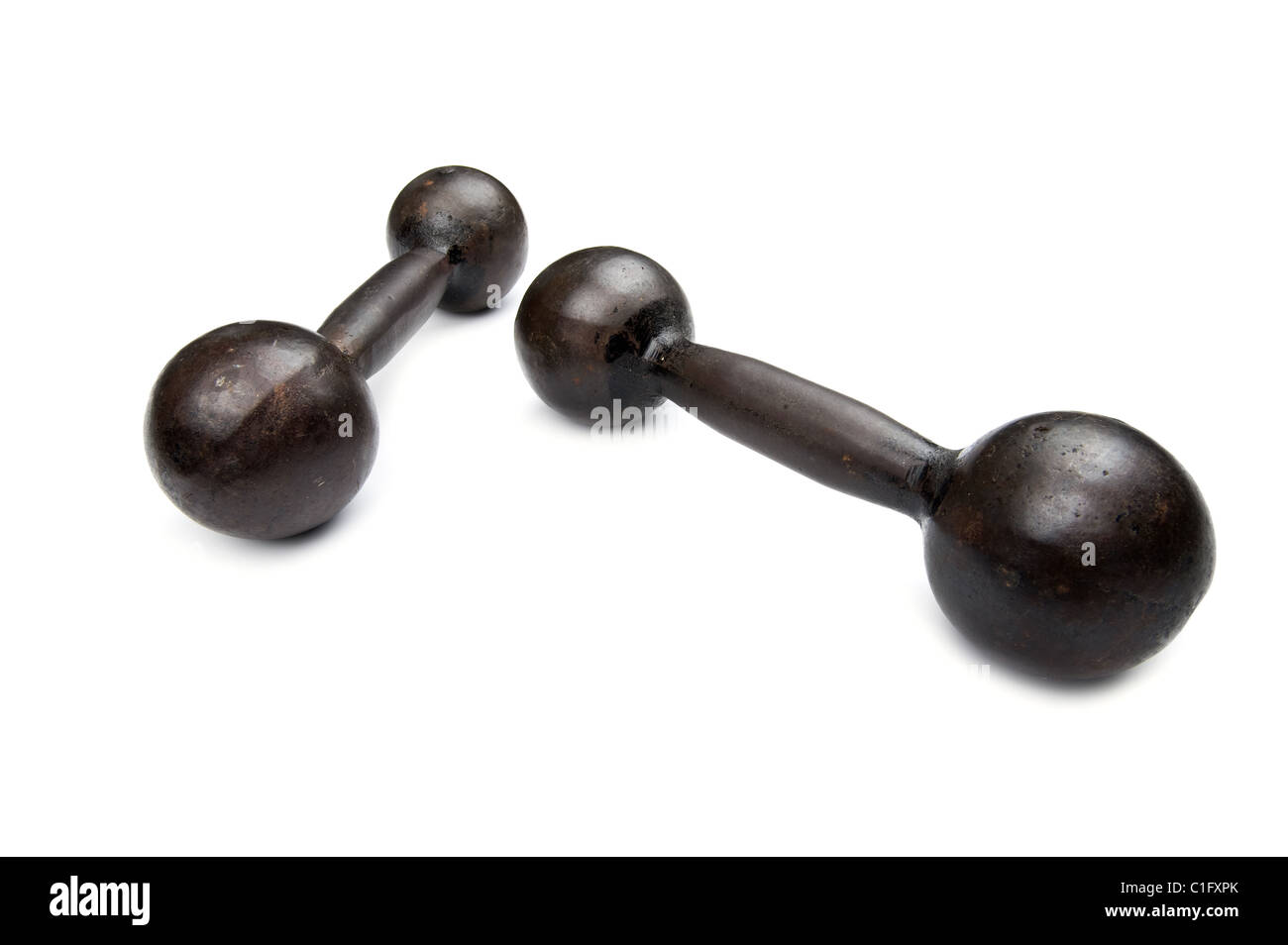 object on white - dumbbell close up Stock Photo - Alamy