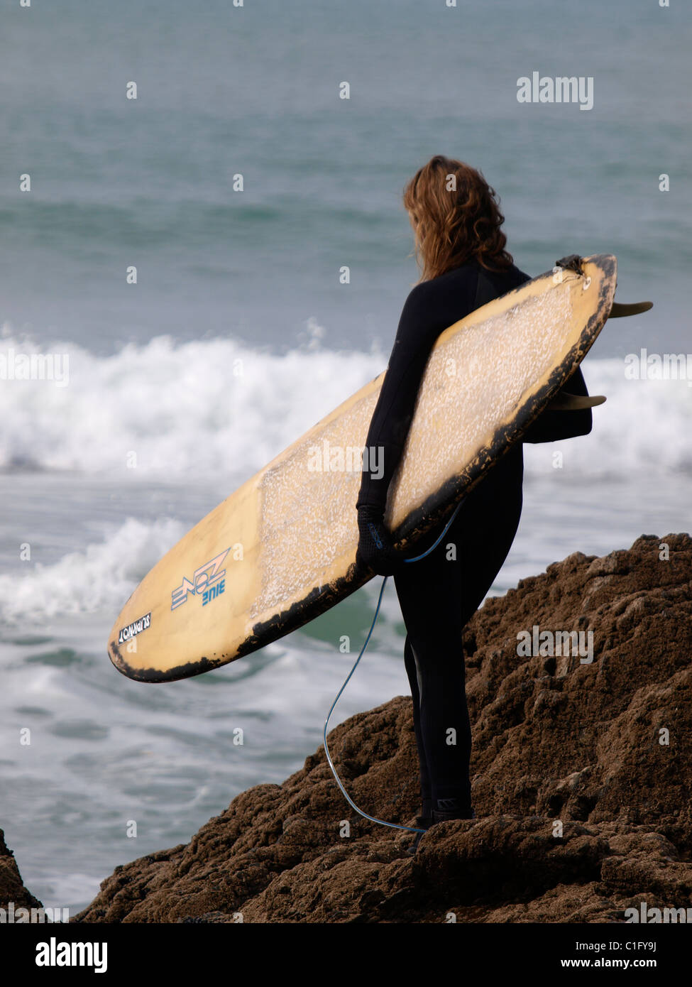 Surfer watching waves standing hi-res stock photography and images - Alamy