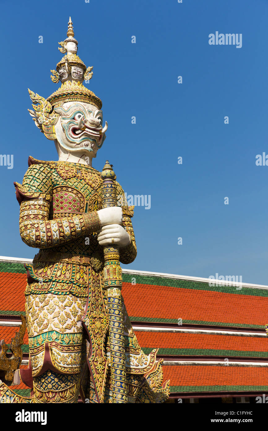 Three- Headed Guard Statue at the Grand Palace in Bangkok, Thailand ...