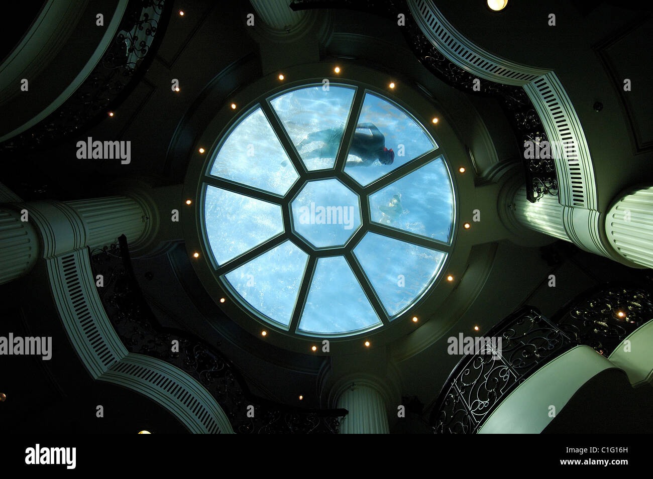 Caribbean sea, Cruise on the ship Royal Clipper, one of the swimming ...