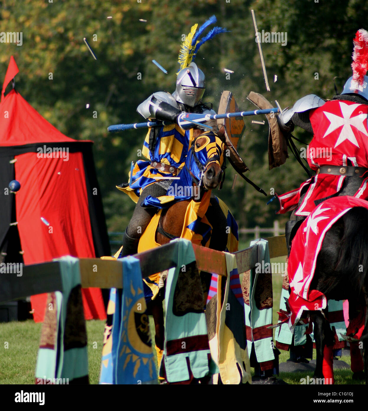 Medieval jousting contest knights hi-res stock photography and images ...