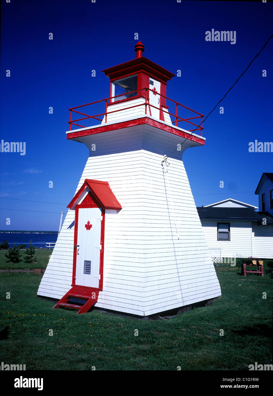 Canada, New Brunswick, headlight of Cocagne Stock Photo - Alamy