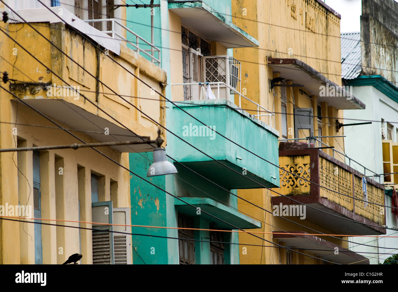 heritage apartment blocks dar es salaam tanzania Stock Photo - Alamy
