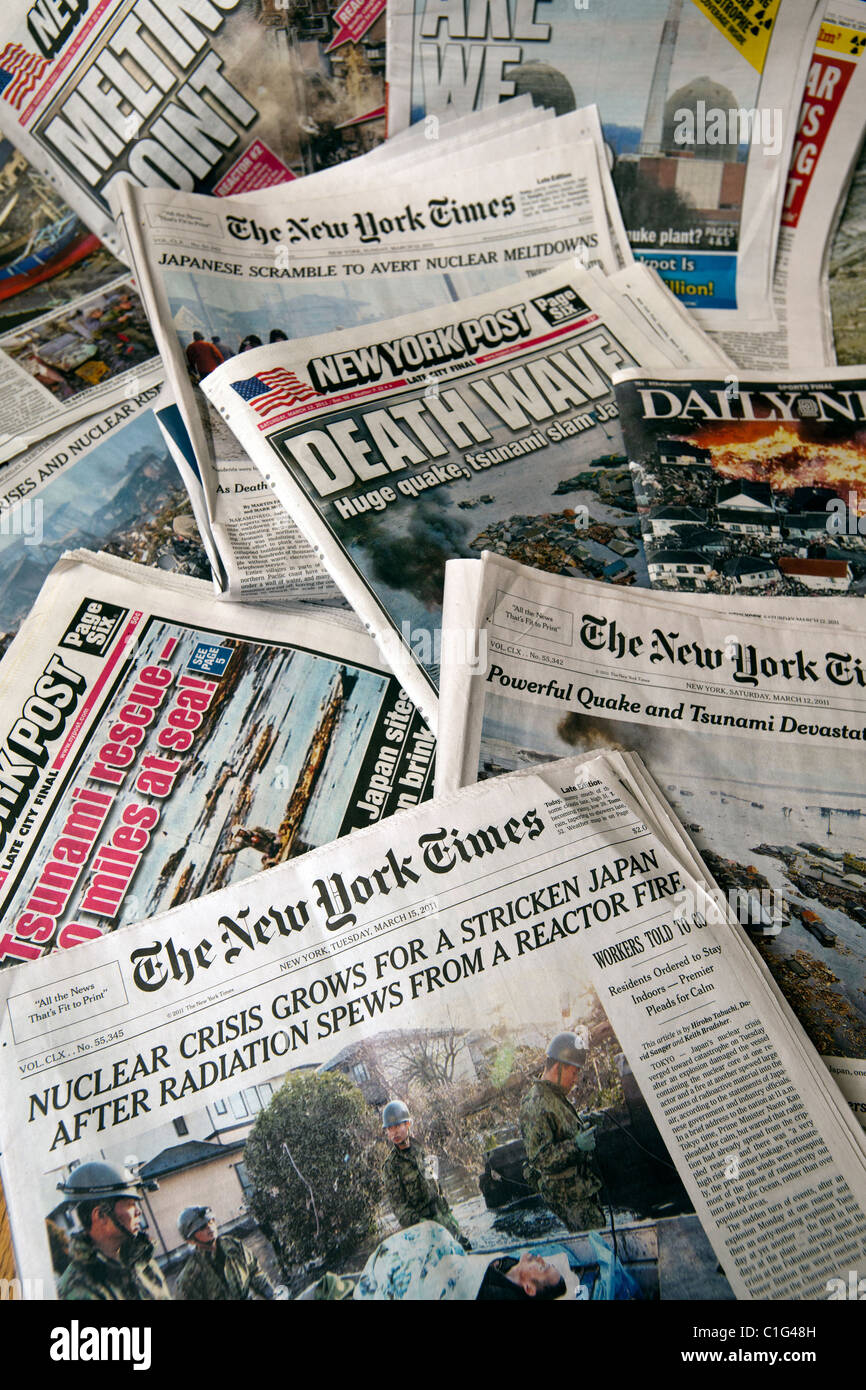 Japan earthquake news report hi-res stock photography and images - Alamy