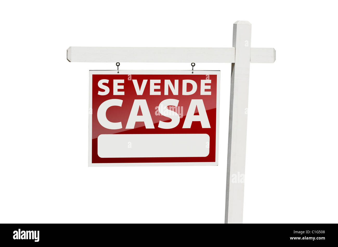 Spanish Se Vende Casa Real Estate Sign with Clipping Path Isolated on a ...