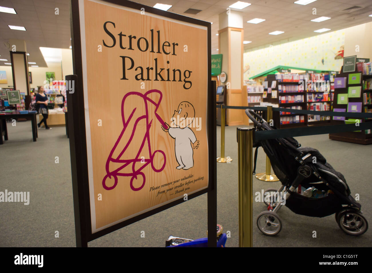 Stroller parking in the children's book section of a bookstore in New ...
